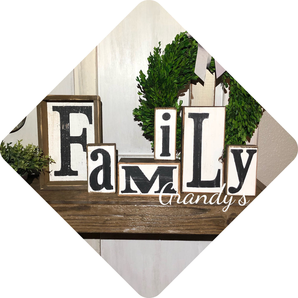 Grandy's FaMiLy Blocks – Grandy's Home Decor